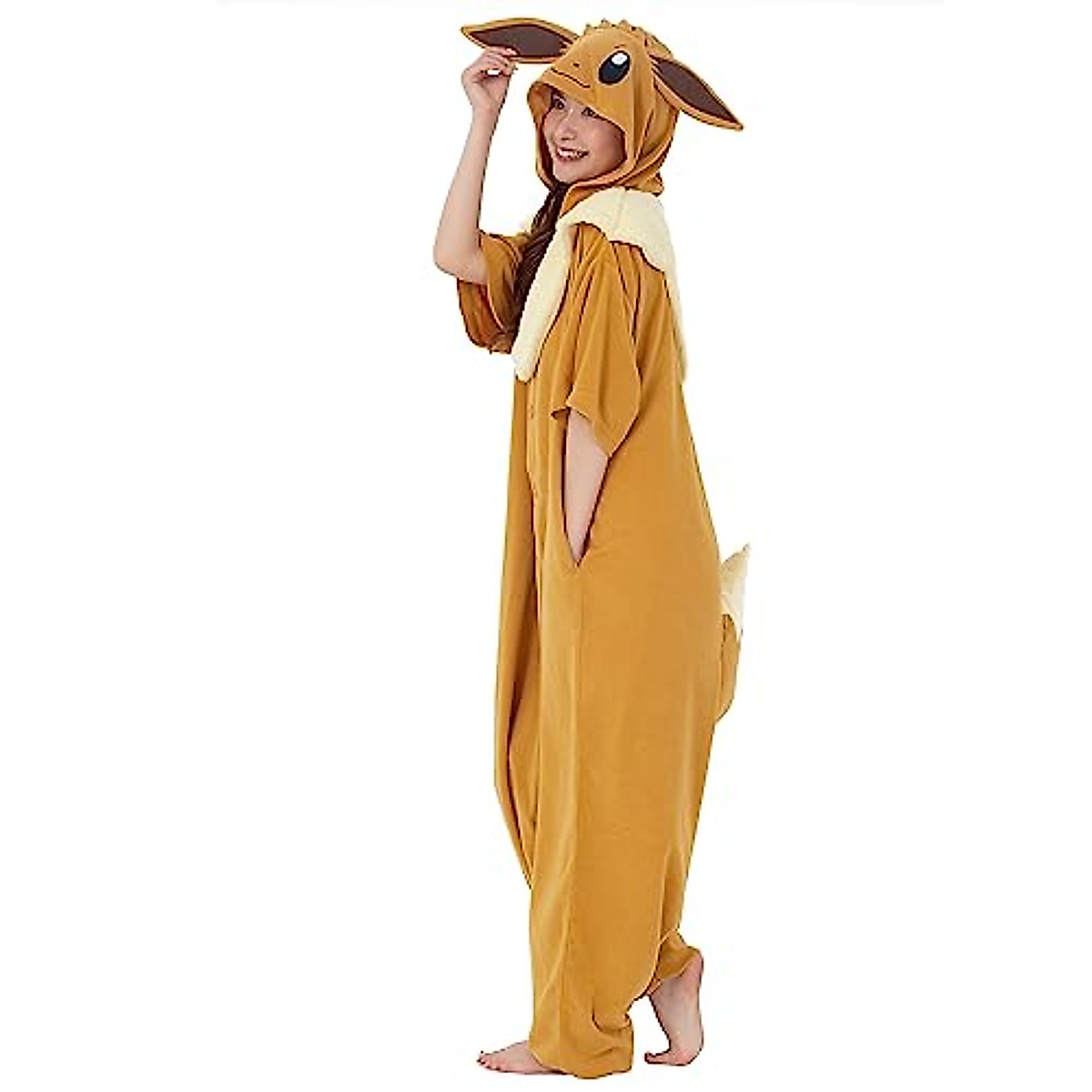 SAZAC Kigurumi - Pokemon - Eevee - Summer Onesie Jumpsuit Halloween Costume (X-Large)