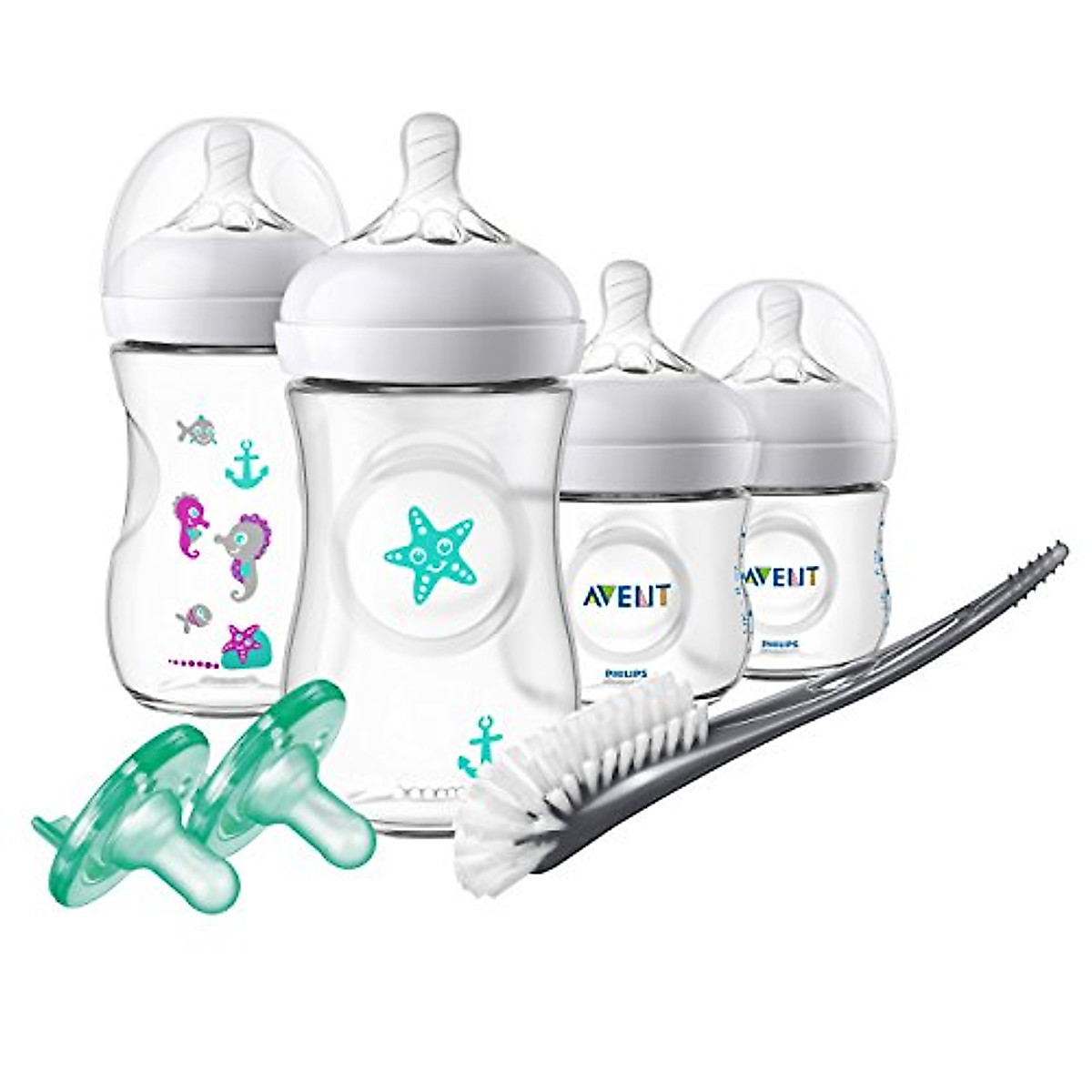 Philips Avent Natural Baby Bottle Gift Set Seahorse Design, SCD113/37