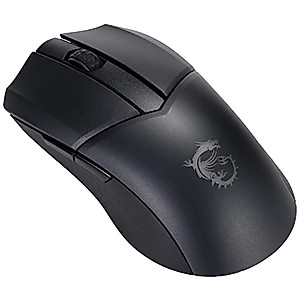 MSI Clutch GM41 Lightweight Wireless Gaming Mouse & Charging Dock, 20,000 DPI, 60M Omron Switches, Fast-Charging 80Hr Battery, RGB Mystic Light, 6 Programmable Buttons, PC/Mac