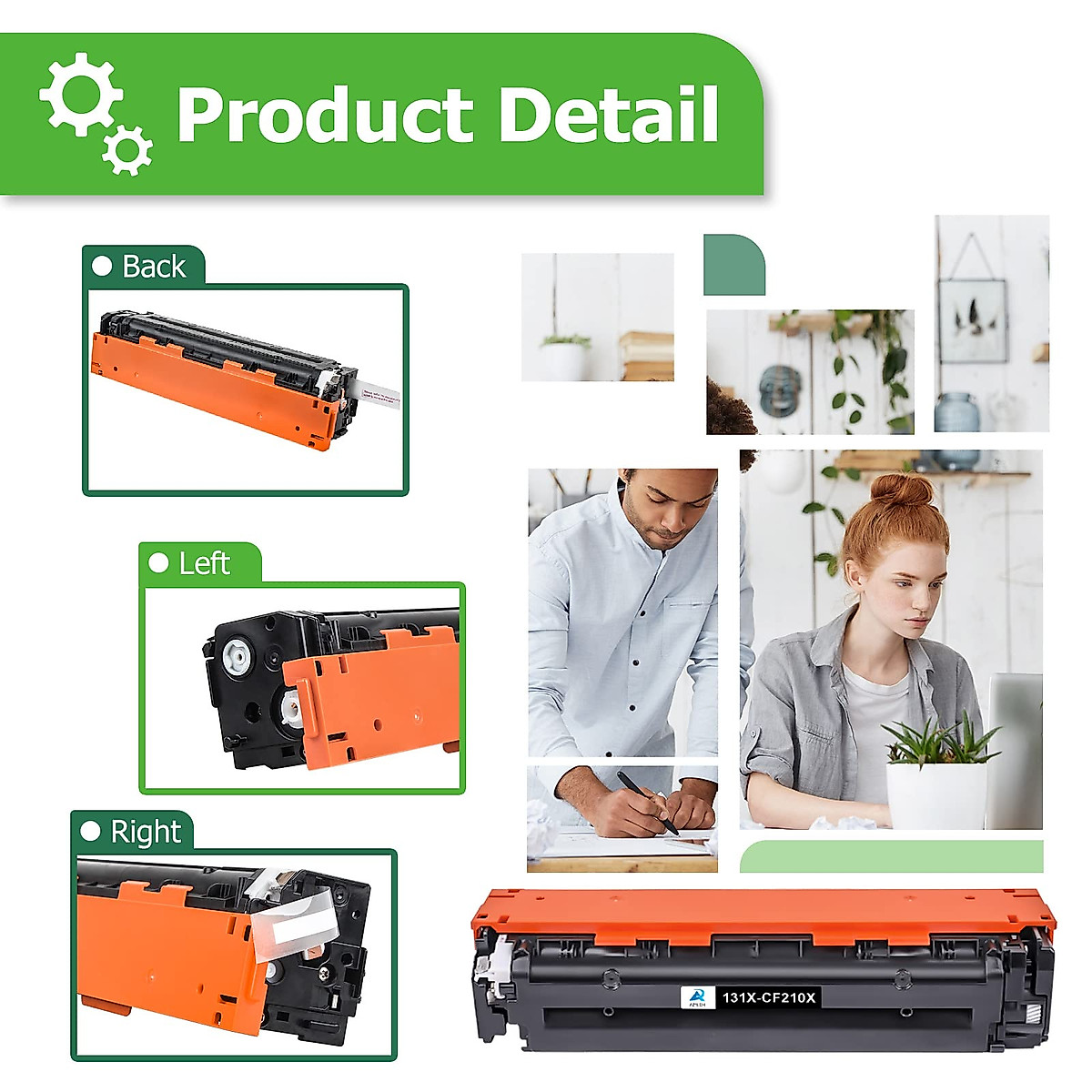 Aztech Compatible Toner Cartridge Replacement for HP 131X CF210X 131A CF210A for Pro 200 Color MFP M276nw M251nw M276n M251n Printer Ink (Black, 1-Pack)