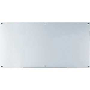 Audio-Visual Direct Magnetic White Glass Dry-Erase Board Set - 8' x 4' - Includes Magnets, Hardware & Marker Tray