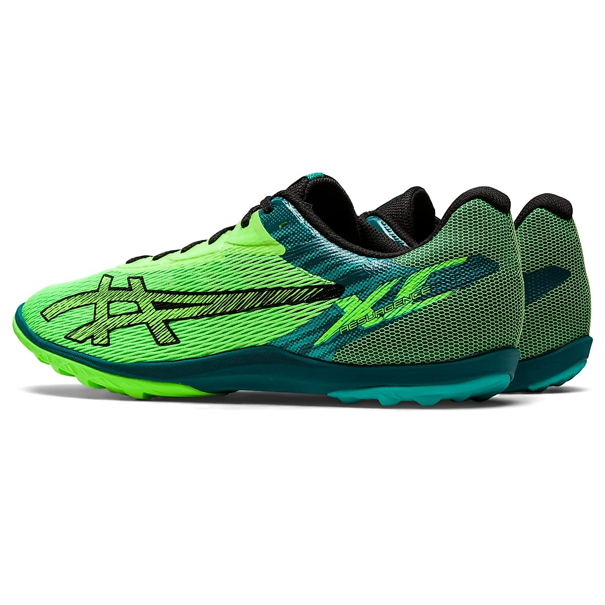 ASICS Unisex Resurgence XC Cross Country, 9.5, Green Gecko/Black