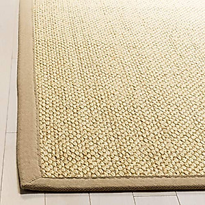 Safavieh Natural Fiber Collection 8' x 10' Ivory/Beige NF152A Border Sisal Area Rug