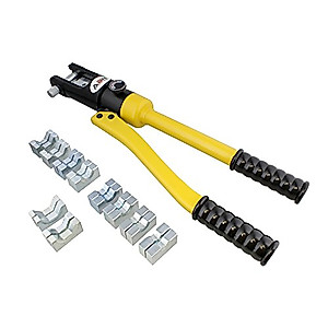 ABN Hydraulic Crimper Cable Crimping Tool & 11 Crimper Dies, 16 Ton – Battery Cable Crimper Cable Crimper Lug Crimper