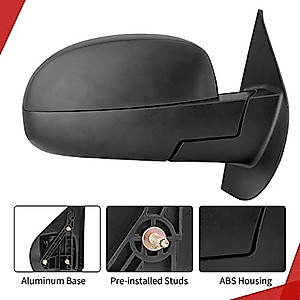YITAMOTOR Towing Mirrors Compatible with 2007-2013 Chevy Silverado GMC Sierra 1500, 07-14 Suburban Yukon XL 1500, Power-Adjustable Glass and Heated with LED Arrow Turn Signal Side Mirrors Pair