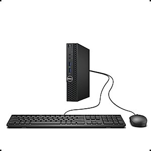 Dell Optiplex 3060 Micro Desktop - 8th Gen Intel Core i3-8100T Quad-Core 3.10 GHz, 8GB DDR4 Memory, 192GB SSD + 500GB Hard Drive, Intel UHD Graphics 630, WiFi, Windows 10 Pro (Renewed)