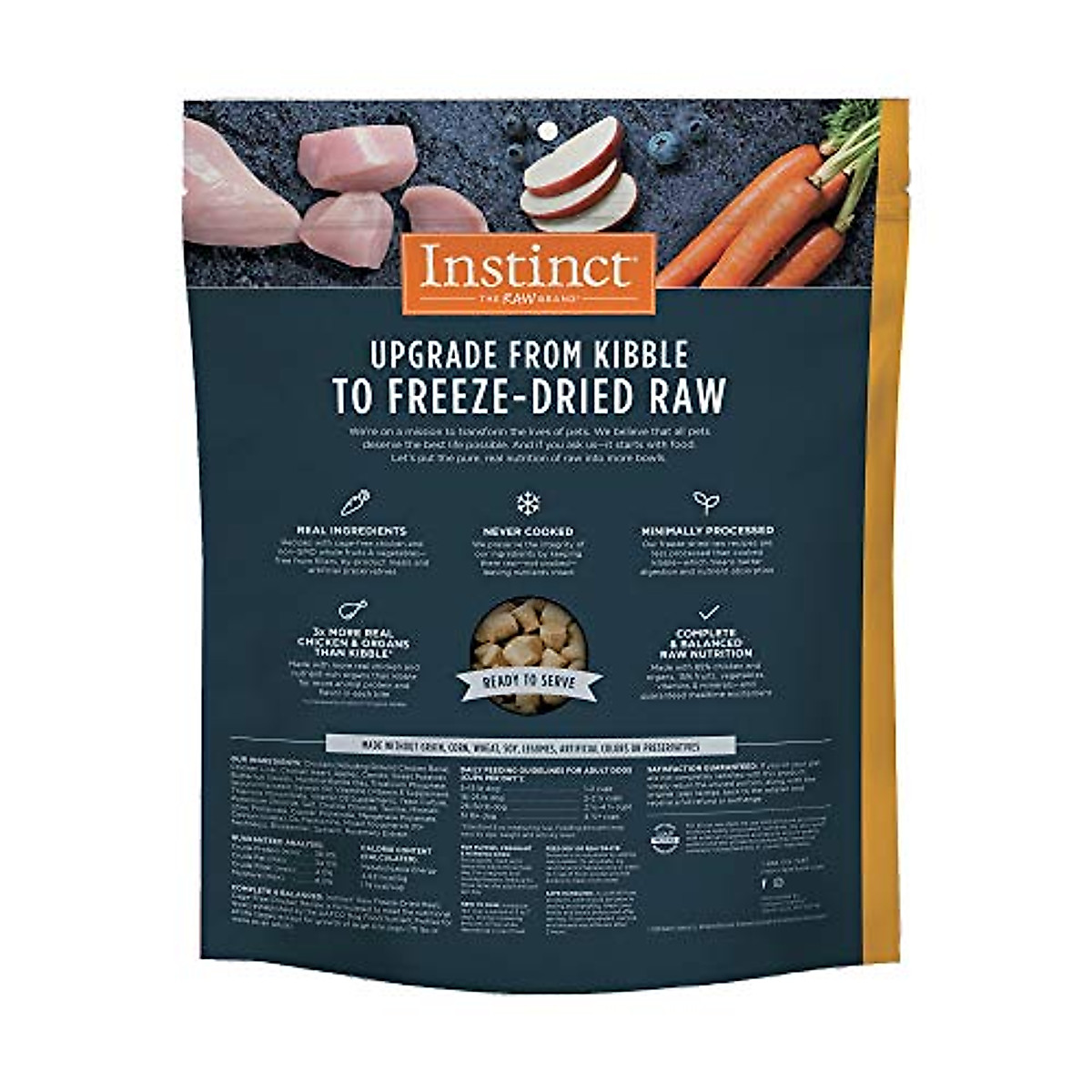 Instinct Freeze Dried Raw Meals Grain Free Recipe Dog Food,Chicken,27 Ounces