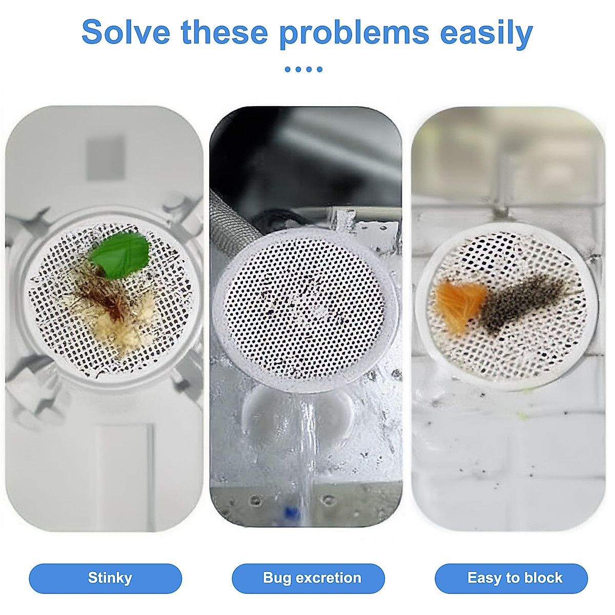 2 Pcs Drain Covers, 5.91×5.91in Silicone Shower Drain Cover, Floor Drain Cover, Silicone Sink Cover for Shower Bathtub Kitchen Laundry Sink Accessories