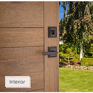 Baldwin Torrey Pines, Front Entry Handleset with Interior Lever, Featuring SmartKey Deadbolt Re-Key Technology and Microban Protection, in Venetian Bronze
