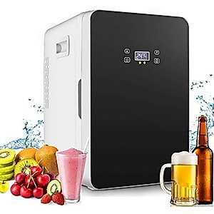 20L Mini Fridge, Mini Freezer, Large Capacity Compact Cooler and Warmer with Digital Thermostat Display and Control Temperature, Single Door Mini Fridge Freezer for Cars, Road Trips, Homes, Offices.