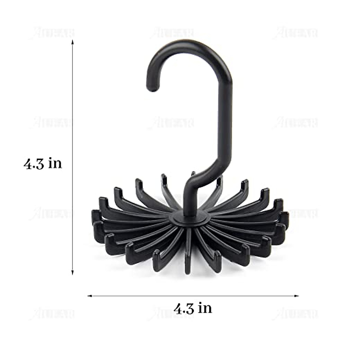 AUEAR, 16 Pack 360 Degree Rotating Scarf Hanger Twirl Plastic Ties Hanger for Home Bedroom
