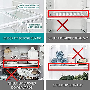 J2K Refrigerator Organizer Bin | Retractable Fridge Storage Drawer Organizer | 1-4 Adjustable Partition Fruits, Vegetables, Egg Storage Container | Fits Fridge Shelf Lip Under 1.5 Cm