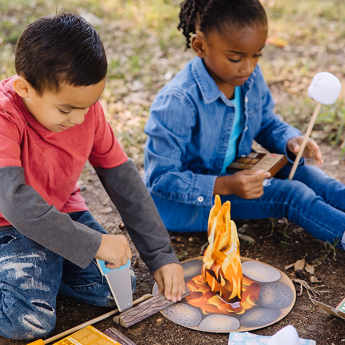 Melissa & Doug Let's Explore Campfire S'Mores Play Set Play Campfire Sets For Kids Ages 3+