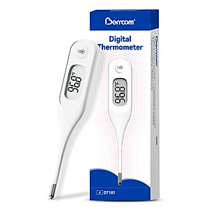 [Value Bundle] Berrcom Digital Thermometer DT101 & Berrcom Disposable Digital Thermometers Probe Covers Set of 100 for Adults and Kids DT100TZ