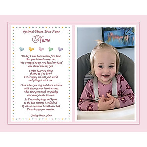 Baby Girl to Mommy Gift, Sweet Poem Personalized for Mom from Daughter, 8x10 Inch Custom Print