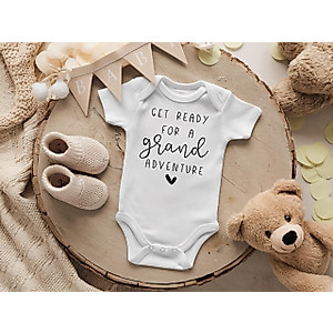Pineapple Pancake Kids Pregnancy Announcement For Grandparents Get Ready for a Grand Adventure Infant Bodysuit
