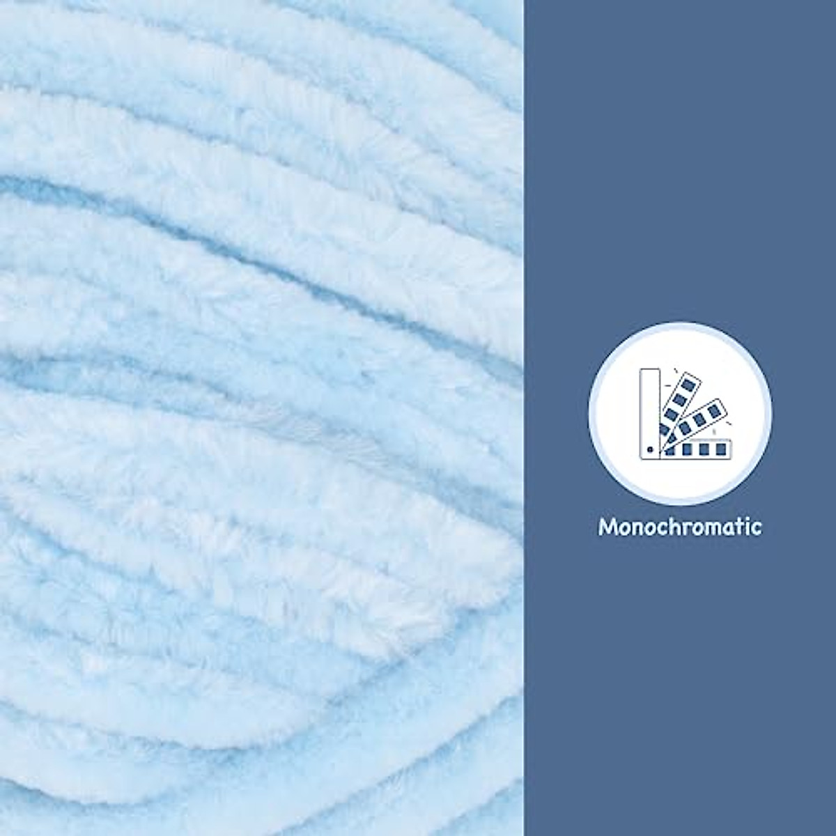 2 Pcs - Soft and Bulky Velvet Yarn for Knitting Thick & Quick | 2x100g Yarn Crochet and Knitting Assorted Yarn Baby Velvet Bulk for Adults and Kids (Baby Blue)