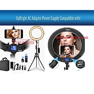 UpBright 15V AC/DC Adapter Compatible with IVISII IR-45C IR65C IR-60C 18 inch 19 inch Ring Light Holder & LCD Display CAIY-12D DC15V 4A 15VDC 15.0V 4.0A 15 Volt Power Supply Cord Cable Battery Charger