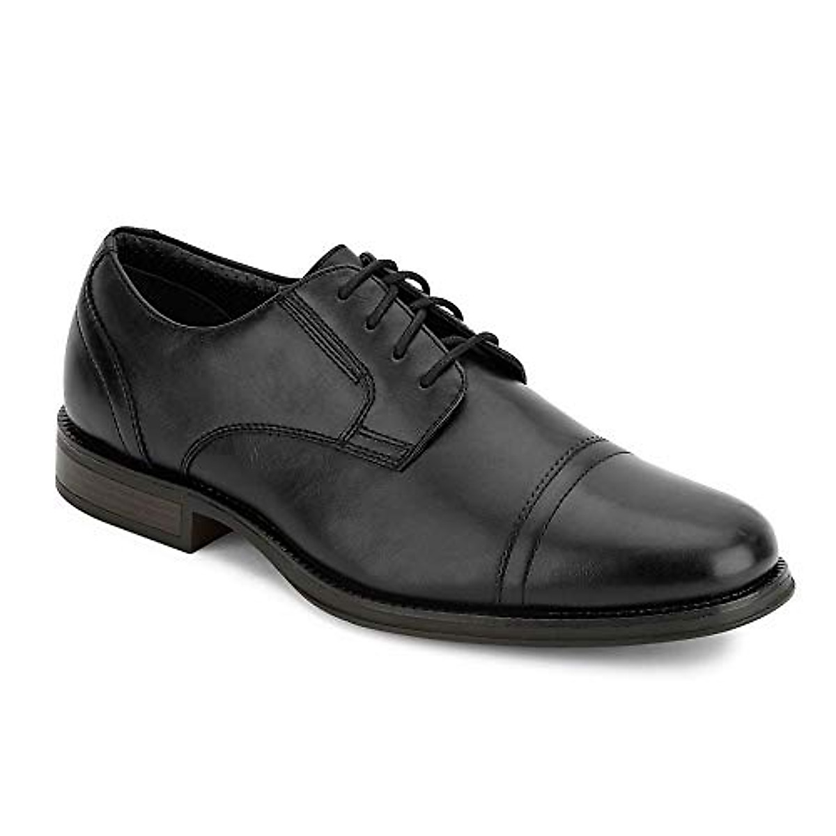 Dockers Mens Garfield Dress Cap Toe Oxford Shoe - Wide Widths Available, Black, 10.5 W