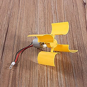 Zerone Micro Vertical Wind Turbines, Small Motor Blades Generator, DIY Set Vertical Breeze DC Motor Suitable for Teaching Physical Power Generation Principle