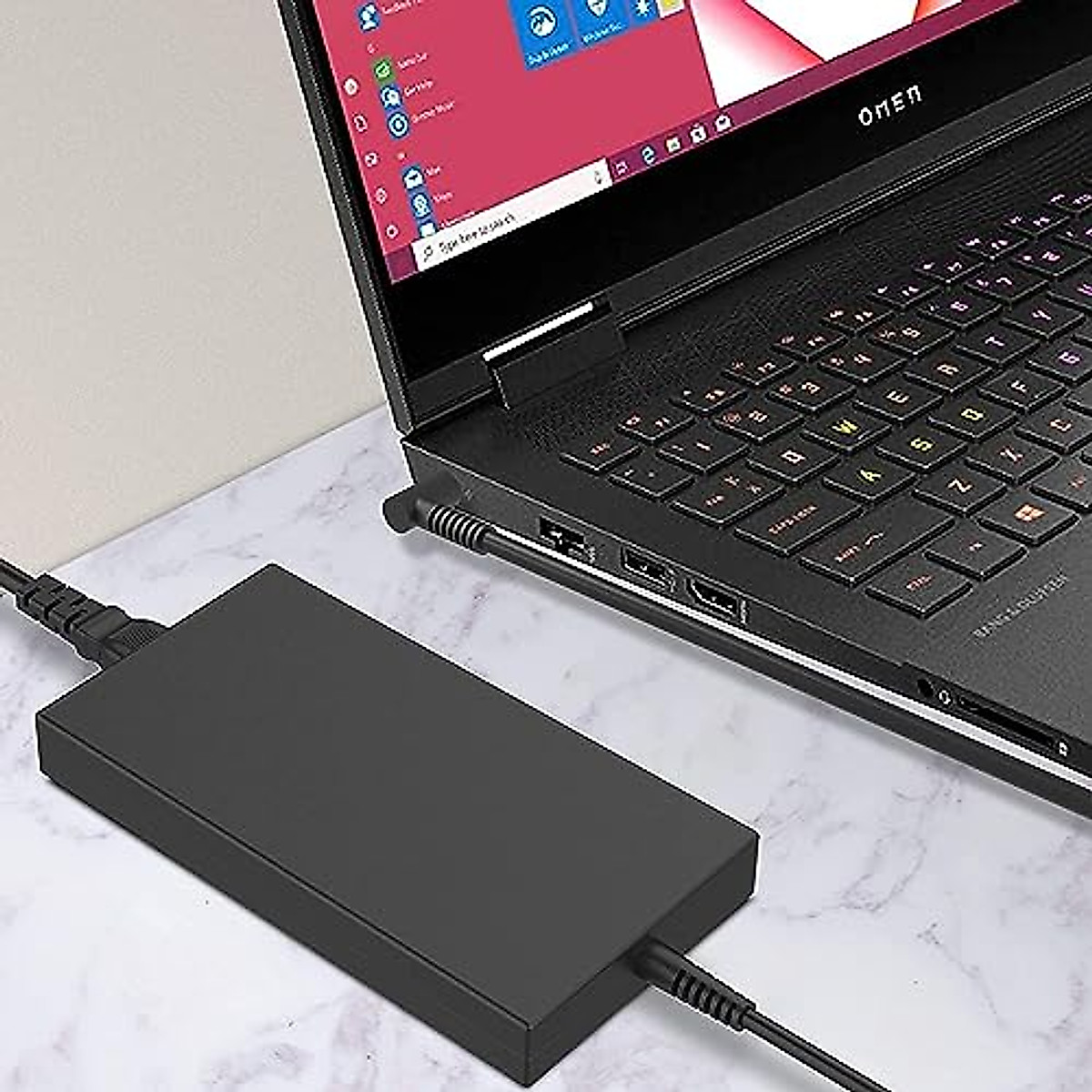 200W AC Adapter Laptop Charger Compatible with HP OMEN Pavilion Gaming 15 17 Envy 15 2020 TPN-DA10 L00818-850 TPN-LA21 L73385-001 ADP-200HB B OMEN 15 15t 17 17t Power Supply Cord