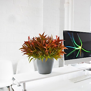 NAHUAA 8Bundles Artificial Plants Outdoor No Fade Fake Greenery Stems Faux Grass Plant for Spring Home Porch Garden Hanging Baskets Windowbox Table Centerpiece