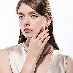 AnuClub 5 Stone Moissanite Ring 1.5cttw D Color Lab Diamond Gold Plated Silver Half Eternity Anniversary Wedding Band Ring With Certificate