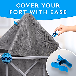 National Geographic Indoor Fort Building Kit - 225 Pieces for Creative Play, STEM Building Toys for Kids Ages 6-12, Blanket Fort (Amazon Exclusive)