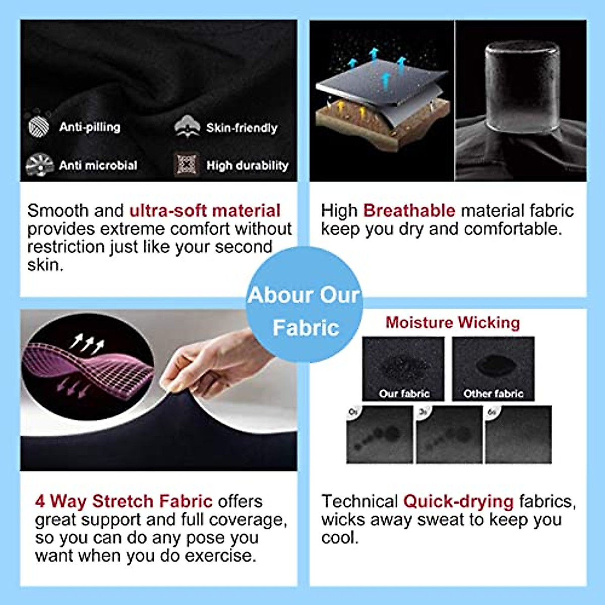 GAYHAY 3 Pack High Waisted Capri Leggings for Women - Soft Stretch Tummy Control - Exercise Pants for Running Cycling Workout