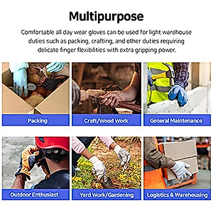 CustomGrips Super Thin Work Gloves, 12 Pairs, Large, Highly Breathable Cut Resistant Seamless Level 3 Resistance Nitrile Coat for Grip, Warehouse Jobs, Delicate Machine Works, Usable for Touchscreen