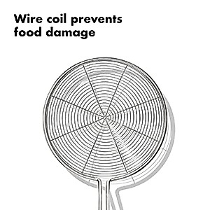 OXO Good Grips Stainless Steel Spider Scoop & Strain Skimmer,Black