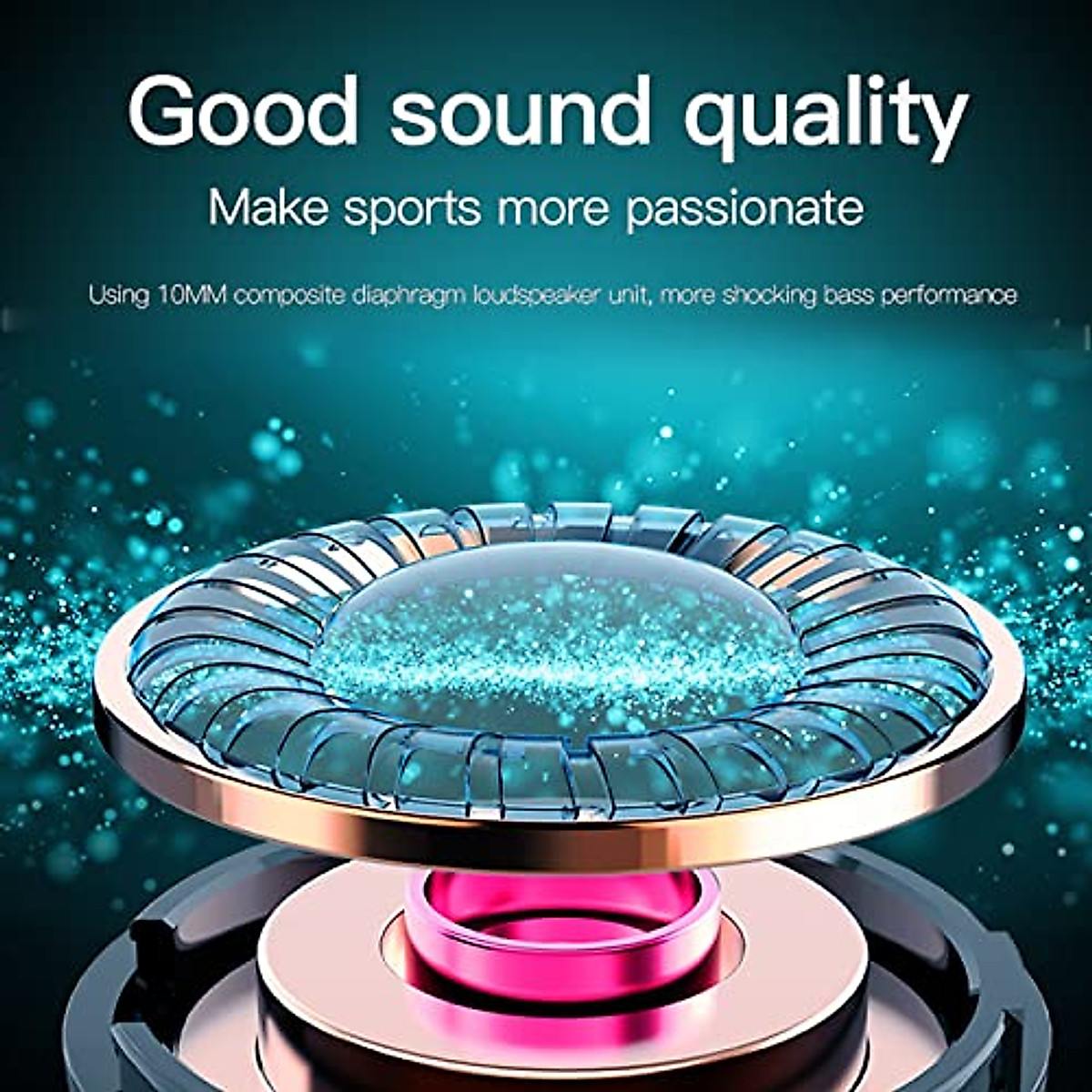 pstuiky Bluetooth5.0 Neckband Headphones HD Stereo Clear Sound Sporty and Ergonomic Neck Hanging Design 2023