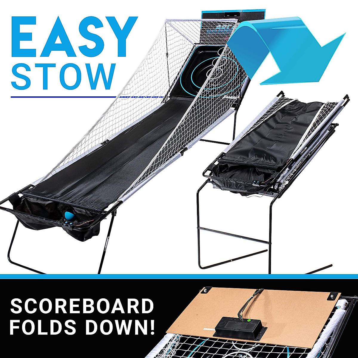 Franklin Sports Whirl-Ball Arcade Game - 4 Arcade Balls and Over 5ft Ramp - Game Room Ready - Kid and Family Fun All Game Night!