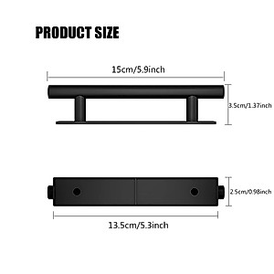 Metaverse sky Self-Stick Push Pull Helper ABS Plastic Wardrobe Handle Instant Cabinet Drawer Furniture Handles (Black, 16)