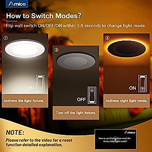 Amico 16 Pack 4 Inch 5CCT LED Recessed Ceiling Light with Night Light, 2700K/3000K/3500K/4000K/5000K Selectable Ultra-Thin Recessed Lighting, 10W=90W, 700LM, Dimmable Canless Wafer Downlight - ETL&FCC