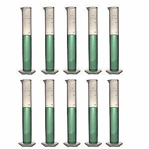 Graduated Measuring Cylinder Polypropylene Plastic (250ml, 10)