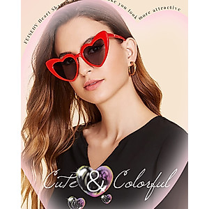 FEISEDY Vintage Heart Shaped Sunglasses Women Stylish Love Eyeglasses B2421-P1