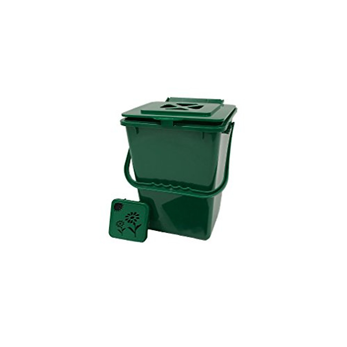 Exaco ECO 2000 Kitchen Compost Pail, 2.4 Gal, Basic Green