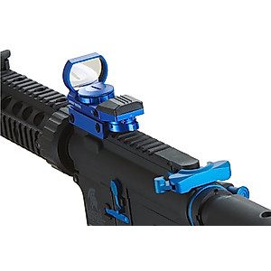 Lancer Tactical Gen 2 M4 SD Blue Carbine Combo Airsoft AEG Rifle with Red Dot Sight (9.6v Nimh Battery, Charger, 1000 Rounds 0.20g BBS Included)