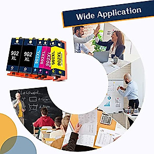 Colorking Remanufactured Ink Cartridge Replacement for HP 902XL 902 XL Ink Cartridges to use with HP Officejet Pro 6978 6968 6970 6958 6962 6975 6960 6954 Printer (5 High Yield Combo Packs)