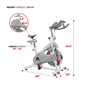 Sunny Health & Fitness Magnetic Belt Drive Premium Indoor Cycling Bike - SF-B1876