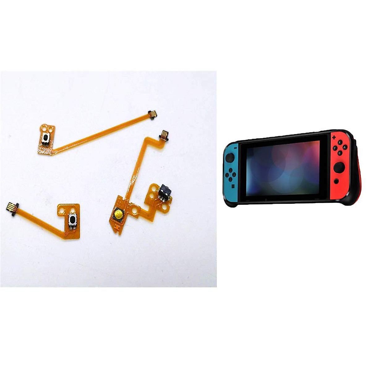 Ximimark 2 Pcs L Button Key Ribbon Flex Cable Replacement Part for Nintendo Switch Joy-Con Controller Buttons Cable Gai