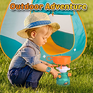 FUN LITTLE TOYS Pop Up Tent with Kids Camping Gear Set, Kids Play Tent Outdoor Toys Camping Tools Set for Kids