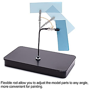 Model Painting Stand Base Holder and 12PCS Magnetic Bendable Alligator Clip Sticks Set Modeling Tools for Airbrush Hobby Model Parts