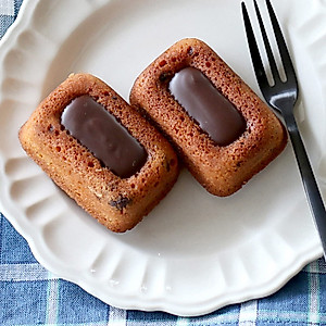 Elesinsoz 10 Cup Financier Cake Baking Pan Mini Brownie Bite Square Muffin Cupcake Small Banana Bread Loaf Meatloaf Cornbread Nonstick Madeleine Cookie All Edge Only Corner Individual Tin Tray Mold