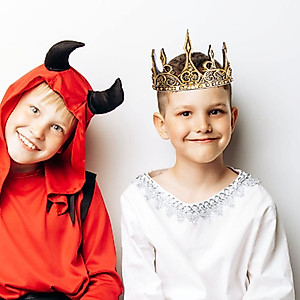 DothRayan Royal Gold Foam Crown Headband - Cosplay Prop and Party Favor for Boys, Men, and Prom