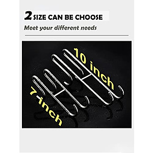 VIEDZMY 7 Inch Shower Door Hooks, 304 Stainless Steel Hanging Double Towel Hooks Shower Towel Holder Clothes Coat Robe Hooks for Bathroom Frameless Glass