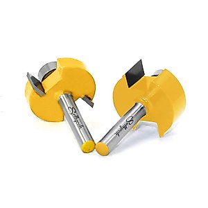 1/4 Inch Shank Rabbet Router Bit with 6 Bearings Set, SellyOak Multi Rabbeting Router Bit Set for Multiple Depths (1/8", 1/4", 5/16", 3/8", 7/16", 1/2" Interchangeable and Adjustable Bearings)