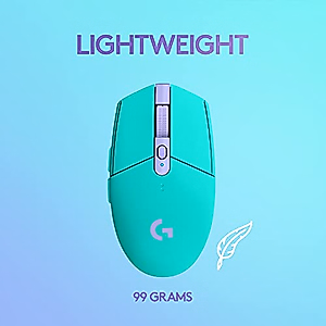 Logitech G305 LIGHTSPEED Wireless Gaming Mouse, Hero 12K Sensor, 12,000 DPI, Lightweight, 6 Programmable Buttons, 250h Battery Life, On-Board Memory, PC/Mac - Mint