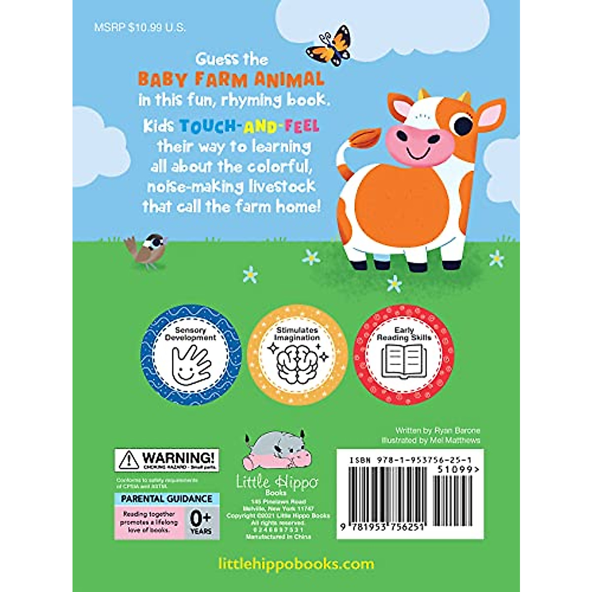 Baby Farm Animals - Silicone Touch and Feel Board Book - Sensory Board Book